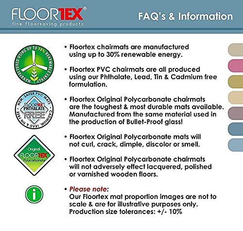 FloorTex 1115020023ER Floor Protection Chairmat, XXL, 60-Inch x79-Inch, Clear