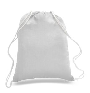 tbf 12 pack bulk cotton canvas drawstring backpack bags (14" w x 18" h) - perfect for diy, crafts, events & more