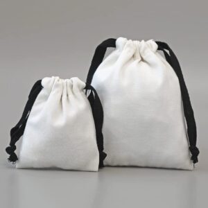 dinyao gift package white cotton storage bags with drawstring (4x5.5 inches, 25 pieces)