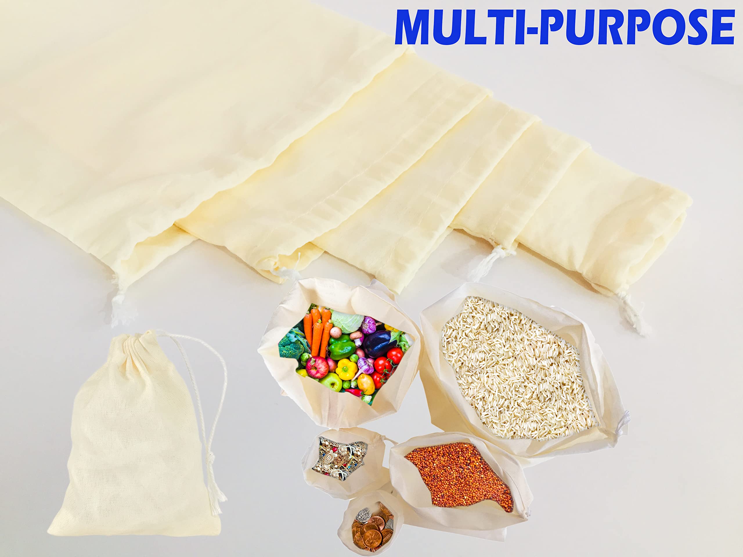 Star Quick Links™ 25 Pcs – (8 x 10 Inch) Muslin Bags Cotton Drawstring Bags Sachet Bag for Home Supplies Potli Bag (8 x 10 Inch)