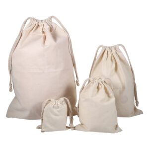 Bags Cotton Stuff Bag Household Plain Cotton Drawstring Storage Laundry Sack Stuff Bag for Travel Home Use(15x20cm)