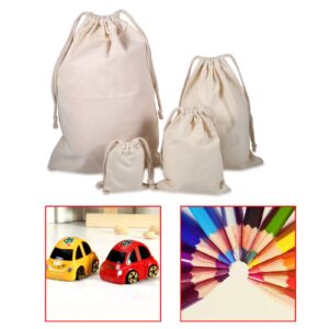 Bags Cotton Stuff Bag Household Plain Cotton Drawstring Storage Laundry Sack Stuff Bag for Travel Home Use(15x20cm)