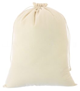 cleverdelights cotton bags - 18" x 24" - 20 pack - premium drawstring storage muslin bag - 18x24 inch