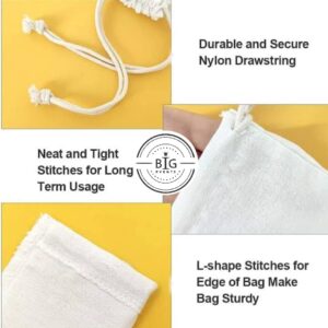 Mayatra's Cotton Laundry Bag for Clothes - Travel Organizer - Eco-Friendly 100% Pure Cotton Drawstring Bag - Large Size - Hanging Laundry Bag Foldable and Washable (Pack Of 4)