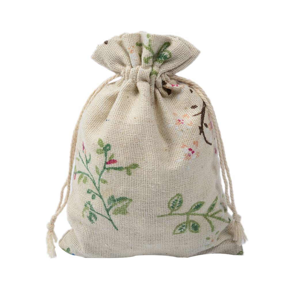 ccHuDE 15 Pcs Burlap Gift Bags Cotton Drawstring Bags Jewelry Pouches Sacks Bag Wedding Favors Bag for Christmas Party