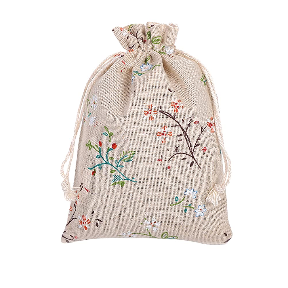 ccHuDE 15 Pcs Burlap Gift Bags Cotton Drawstring Bags Jewelry Pouches Sacks Bag Wedding Favors Bag for Christmas Party