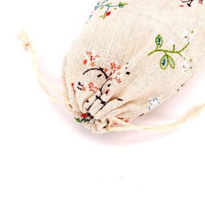 ccHuDE 15 Pcs Burlap Gift Bags Cotton Drawstring Bags Jewelry Pouches Sacks Bag Wedding Favors Bag for Christmas Party