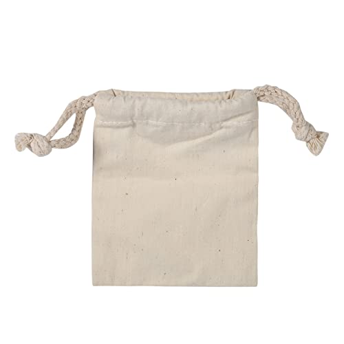 Cotton Drawstring Bags,Cotton Stuff Bag,White Cotton Bags with Drawstring,Reusable Produce Bags Cotton,Drawstring Storage Bag,Cotton Laundry Sack,Cloth Bags for Party Home Supplies Storage(10x12cm)