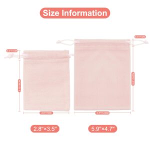 G2PLUS Small Velvet Jewelry Pouches, 20PCS Small Velvet Gift Bags with Drawstring, Pink Velvet Gift Bags, Christmas Gift Bags for Wedding Favors, Candy Bags, Party Favors (2.75''x3.54'')