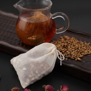 Cotton Pouch Drawstring Bags Sachet Bag Storage Bag Portable Tea Filter Muslin Bag Food Packing Bags Gifts Pouch Home Supplies(8x10cm-10pcs)