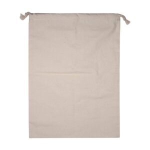 zpshyd cotton drawstring bags, reusable muslin bag natural color household plain cotton drawstring storage laundry sack stuff bag for travel home use(30 * 40cm)