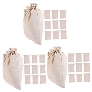 luxshiny 30 pcs cotton spice bag sachet bag seasoning muslin bags tote insert organizer chinese medicine tea bag cooking gift linen bag small holding bags empty tea bag blank cotton linen