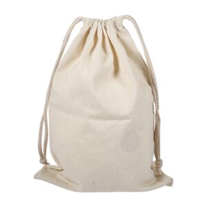 household plain cotton drawstring storage laundry sack stuff bag for travel home use 22 * 28cm