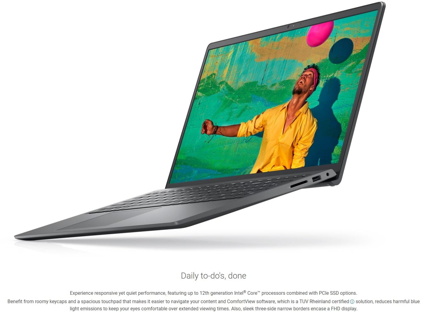 Dell Newest Inspiron 15 3000 Business Laptop, 15.6" FHD Display, 12th Gen Intel Core i7-1255U, Windows 11 Pro, 16GB DDR4 RAM, 1TB PCIe SSD, WiFi 6, SD Card Reader, Long Battery Life