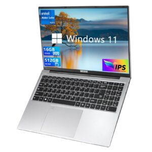 funyet 16 inch laptop computer, gaming laptop, 16gb ram 512gb ssd, intel 12th gen n95 processor(up to 3.4ghz), fhd 1920 * 1200, 180 angle opening, fingerprint unlock, backlit keyboard, windows 11 pro