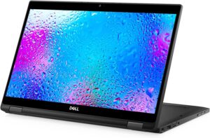 dell latitude 7390 2-in-1 laptop, 13.3inch fhd wva (1920 x 1080) touchscreen, intel core i5-8350u, 8gb lpddr3, 256gb solid state drive, windows 10 pro (renewed)