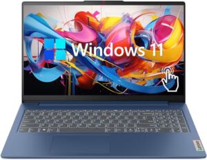 lenovo ideapad 3 laptop, 15.6" fhd touchscreen, intel core i5-1155g7, 16gb ram, 512gb ssd, webcam, hdmi, wi-fi 6, windows 11 home, blue