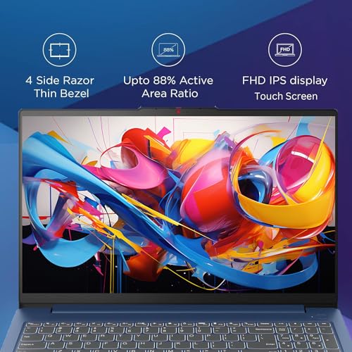 Lenovo IdeaPad 3 Laptop, 15.6" FHD Touchscreen, Intel Core i5-1155G7, 16GB RAM, 512GB SSD, Webcam, HDMI, Wi-Fi 6, Windows 11 Home, Blue