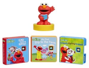 little tikes story dream machine sesame street elmo & friends story collection, storytime, books, audio play character, toy gift for toddlers and kids girls boys ages 3+ years