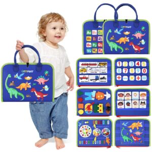 urmywo busy board for toddlers, montessori toys busy book for 1 2 3 4 year old toddlers preschool learning activities with alphabet number, animal travel toys gifts for plane car motor skills