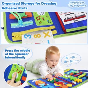 URMYWO Busy Board for Toddlers, Montessori Toys Busy Book for 1 2 3 4 Year Old Toddlers Preschool Learning Activities with Alphabet Number, Animal Travel Toys Gifts for Plane Car Motor Skills