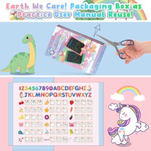 FLUESTON LCD Writing Tablet for Kids,Drawing Tablet for Boys Girls 3 4 5 6 7 8 Year,8.8 Inch 3pcs in 1 Pack Drawing Pad Toy Christmas Birthday Gifts for Toddler,Doodle Board Cute Dinosaur Unicorn