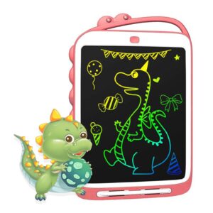 lcd writing tablet for kids, toddler doodle board drawing pad for girls boys 2-6 years old 10 inch education gaming reusable tablet toys birthday gift drawing board for toddlers, pink