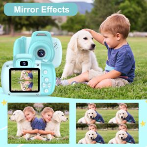 Goopow Mini Kids Camera Toys for 3 4 5 6 7 8 Year Old Girls Boys, Toddler Children Digital Video Camcorder Camera, Best Chritmas Birthday Festival Gift for Kids - 32G SD Card Included