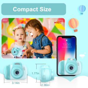 Goopow Mini Kids Camera Toys for 3 4 5 6 7 8 Year Old Girls Boys, Toddler Children Digital Video Camcorder Camera, Best Chritmas Birthday Festival Gift for Kids - 32G SD Card Included