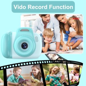 Goopow Mini Kids Camera Toys for 3 4 5 6 7 8 Year Old Girls Boys, Toddler Children Digital Video Camcorder Camera, Best Chritmas Birthday Festival Gift for Kids - 32G SD Card Included