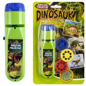 georgie porgy children projector toys educational science set wall ceiling tent torch flashlight for kids gifts for boys girls (dinosaur)