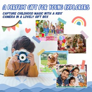 Bostra Upgrade Kids Camera for Girls/Boys, Octopus Toy Camera for Toddlers Age 3-12, Hd Kids Digital Cameras with as Birthday Christmas Festival Gifts for Boys (Blue)