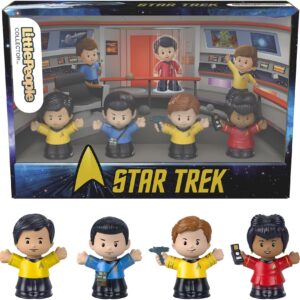 little people collector star trek special edition set for adults & fans in a display gift package, 4 characters