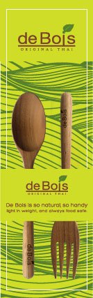 de Bois Dessert Spoon & Fork l Organic Teak l Spoon & Fork Dessert l Non Toxic Wooden Kitchen Utensils l Gift For Who Loved Healthy & Clean