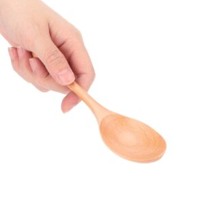 MISNODE 2Pcs Wooden Spoon Set Spoon Fork Set for Eating Mixing Stirring, Sauce Spoon Japanese Style Tableware Kitchen Utensil for Home Kitchen Restaurant