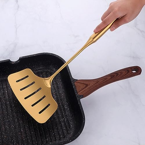 Metal Frying Fish Turn Over Shovel Cooking Utensils Set Serving Fork Spoon Skimmer Slotted Spaghetti Spoon Soup Ladle for Kitchen