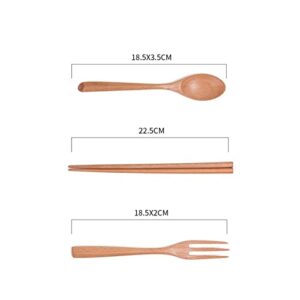 FLYUFO Kitchen Spoons Wooden Spoon Fork Teaspoon Catering Rice Soup Bamboo Cooking Utensil Kitchen Teaspoon Tableware Accessories，2 Pcs