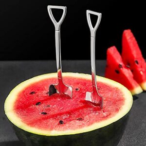 Cooking Spoons 304 Stainless Steel Net Red Shovel Spoon Creative Cute Small Spoon Household Watermelon Artifact Special Shovel Spoon 4pcs Table Spoons (Color : C)