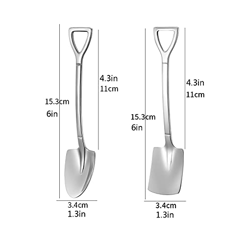 Cooking Spoons 304 Stainless Steel Net Red Shovel Spoon Creative Cute Small Spoon Household Watermelon Artifact Special Shovel Spoon 4pcs Table Spoons (Color : C)