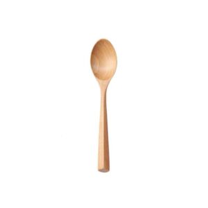 triangular handle wooden spoon fork set dessert wooden spoon wooden fork student portable spoon fork