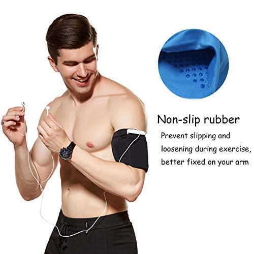 Ailzos Phone Armband Sports Running Armband Lightweight Arm Band Strap Running Phone Holder Pouch Sleeve for Exercise Workout for iPhone 8/7/6/5,Samsung Galaxy S9/S8/S7,Google Pixel, A-Black, M