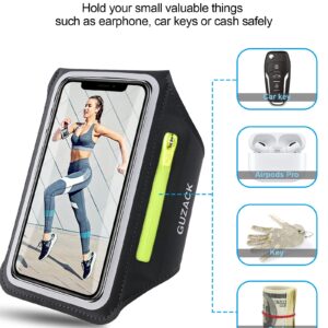 Cell Phone Armband with Zipper Pocket, Phone Holder for Running Armband for iPhone 15 14 13 12 11 Pro Max, Galaxy S23 S22 - [Fit Up to 6.8” All Phones] Sports Arm Holder with Key Pocket & Card Slot