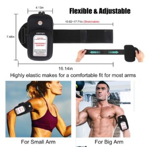 Cell Phone Armband Pouch Running Armband Case for iPhone 15 14 13 12 11 Pro Max XS XR X 8 7 Plus Samsung S22 S21 up to 6.9", Running Phone Holder Sports Arm Bands for Walking Gym Exercise Fitness