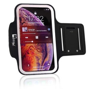 reveresport iphone 11 running armband. sports phone case holder for runners and gym exercise (6.1")