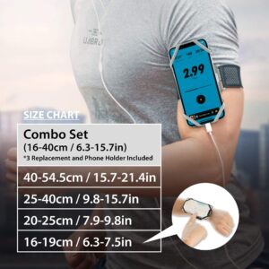 Bone Run Tie Running Armband Phone Holder, Cell Phone Arm Band, Phone Size 4-6.7" for iPhone15 14 13 12 11 Pro Max Mini XS XR X 8 Plus Samsung Galaxy S23 S22 (Luminous Size S/Arm Size7.9-9.8'')