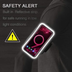 Galaxy Note 10+, 9, 8 Armband, JEMACHE Gym Run Workout Water Resistant Arm Band Case for Samsung Galaxy Note 8/9/10 Plus with Key Holder (Rose)