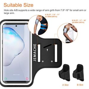 Galaxy S24 Ultra, S23 Ultra, S22 Ultra Armband, JEMACHE Gym Workouts Running Phone Arm Band for Samsung Galaxy S21/S22/S23/S24 Ultra (5G), Note 20 Fits Otterbox Defender Case