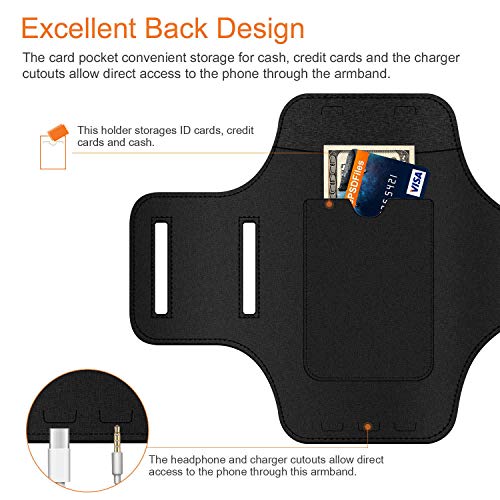 Galaxy S24 Ultra, S23 Ultra, S22 Ultra Armband, JEMACHE Gym Workouts Running Phone Arm Band for Samsung Galaxy S21/S22/S23/S24 Ultra (5G), Note 20 Fits Otterbox Defender Case