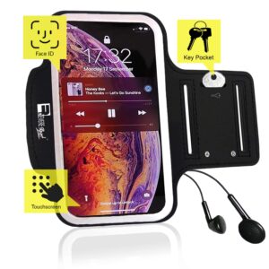 RevereSport Premium iPhone 13 Pro Max Running Armband. Premium Phone Arm Holder for Sports, Gym Workouts and Exercise