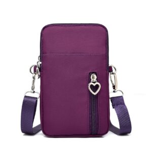 cell phone purse armband small crossbody wallet bag for samsung galaxy a53 5g a52 a51 a33 s21 fe s20 fe s22+ s10 plus note 10 iphone 13 12 pro mini 11 pro xr pixel 6 4 xl moto e oneplus 9 (s, purple)